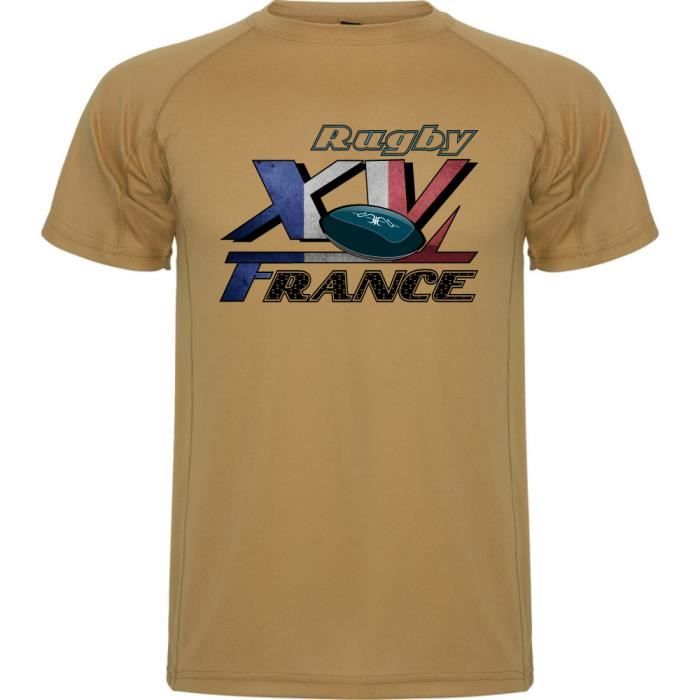 TEE SHIRT "RUGBY XV FRANCE" | T-SHIRT SPORT RUGBY SABLE DU S AUX XXL ...