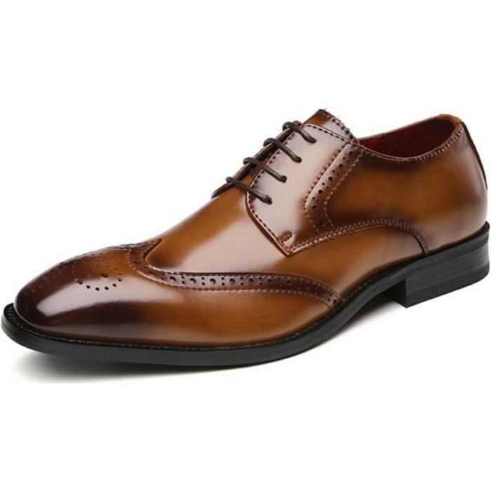 Derby Chaussure Cuir Pour Homme - Marron - Adulte - Homme - Perméable à ...