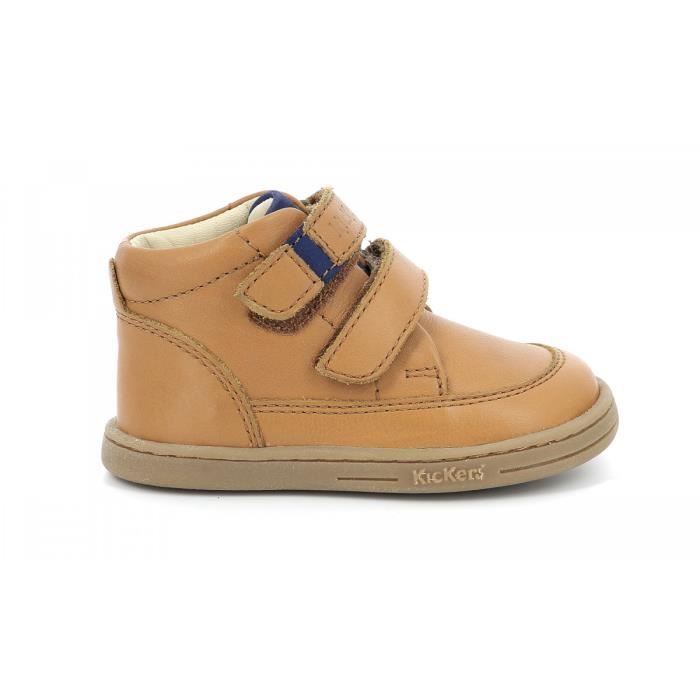 KICKERS Baskets hautes Tractok Camel Garçon Camel - Cdiscount Chaussures