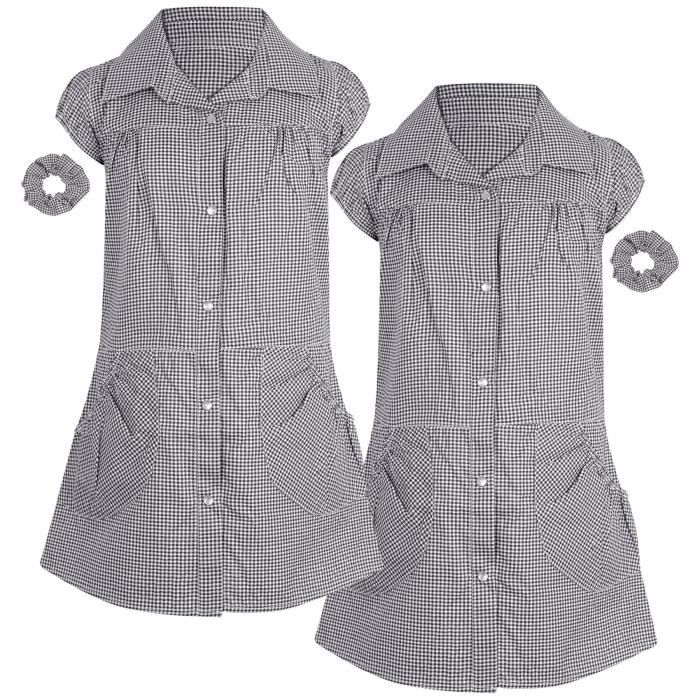 Uniforme Scolaire Lot De 2 Plissés Vichy Carreaux Robe d'été Avec ...