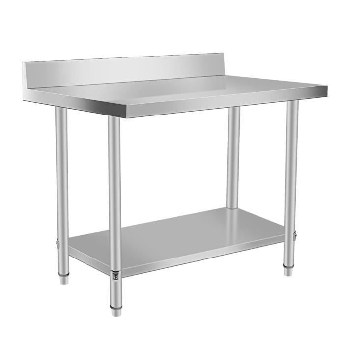 Table de travail Cuisine professionnelle en inox Plan De Travail Cuisine En 2 Etage - Achat ...