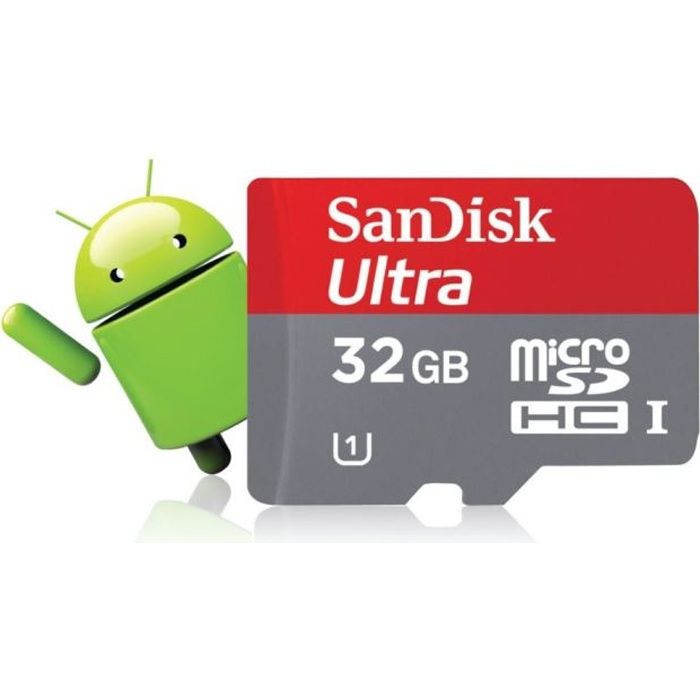 SanDisk Ultra Carte Mémoire Micro SDHC 32 Go Class 10 - Cdiscount Appareil Photo