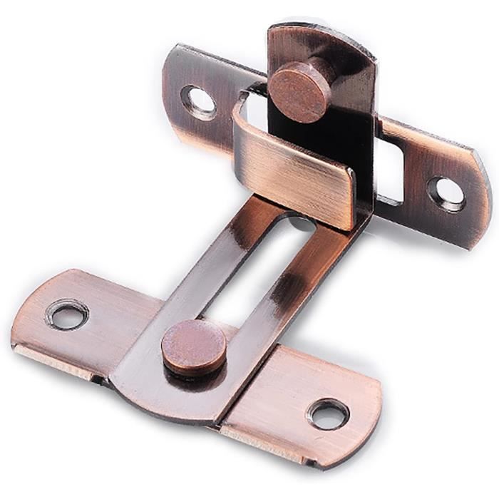 Loquet De Porte À Verrou Coulissant Noir À 90 ° Boucle De Porte Vintage ...