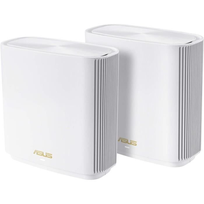 Zenwifi Xt8 Blanc - Pack De 2 - Système Wi-Fi 6 Ax Mesh, Tri-Bande ...