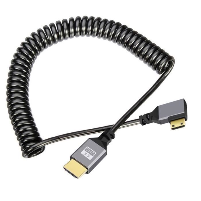 Câble D'Extension Mini Hdmi Spiralé Extensible Hdmi 1.4 Vers Mini Hdmi ...