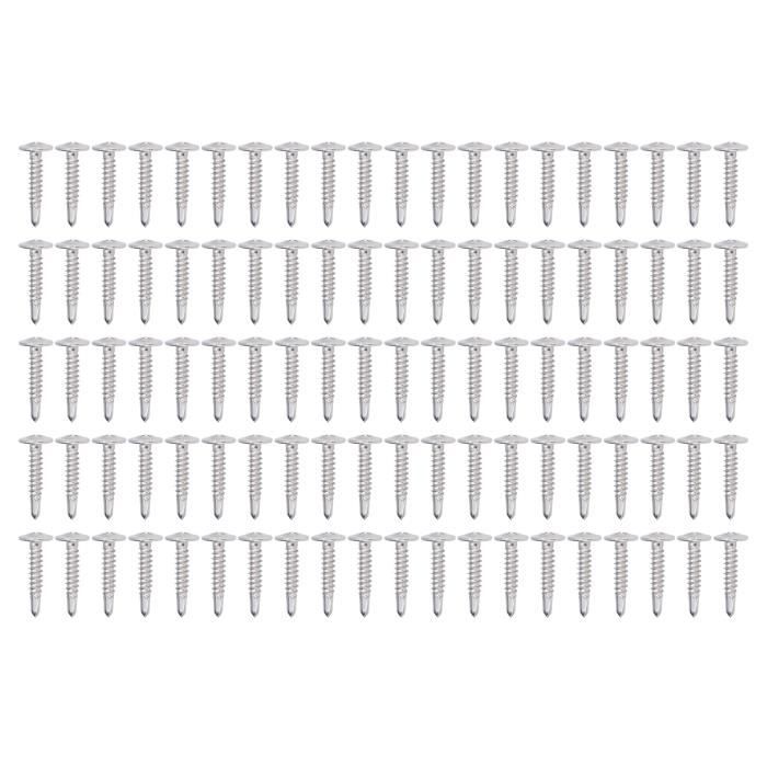 YOSOO quincaillerie à vis Vis de fixation, M4.8x25 Vis autoperceuse 100Pcs Broat Utility pour ...
