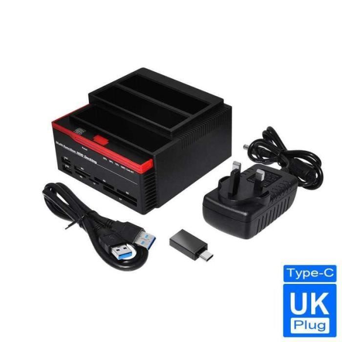 NS17459-Station d'Accueil pour Disque Dur avec Lecteur de Cartes. Hub ...