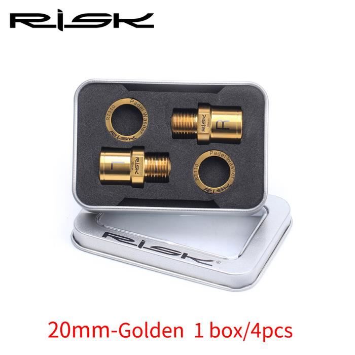PEDALE,20mm Gold--Une paire'extension'axe de pédale de vélo en alliage ...