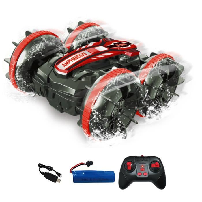 Voitures Télécommandées Amphibies - ZGEER - Modèle Tout Terrain - 4WD - Rotation 360° - Étanche ...