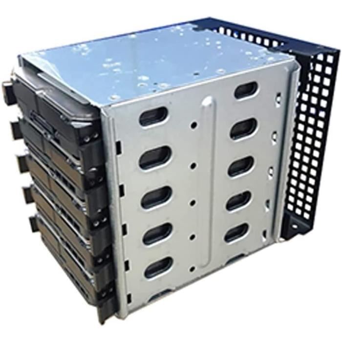 5,25 Pouces À 5 X 3,5 Pouces Sata Hdd Cage Rack Disque Dur Boîtier De ...