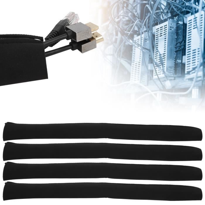 VINGVO 4 Manchons de Gestion de Câbles avec Fermeture Éclair et ...