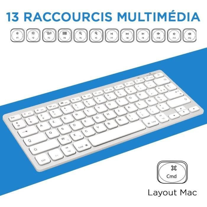 Clavier Sans Fil Bluetooth Pour Macbook Pro, Macbook Air, Ipad, Iphone ...