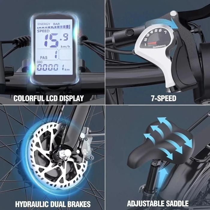 Vélo Électrique Fat Bike C26 MAX 26" 2000W 48V 23AH 45KM/HSuspension ...