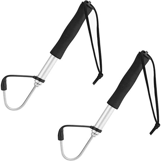 2 pcs Crochet de Gaffe,Gaffe TéLescopique Crochet de PêChe RéTractable ...