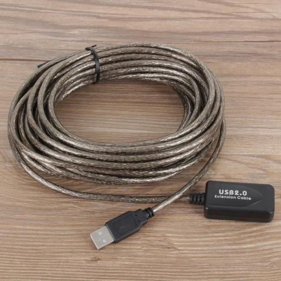 5M 10M 15M 20M 5m Mètres Cordon Rallonge Câble d'Extension USB 20 Fil ...