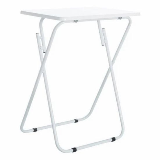 Table pliante coloris blanc - Longueur 48 x Profondeur 38 x Hauteur 65 ...