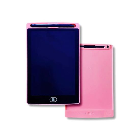 Tablette LCD - Ardoise - 8.5 pouces - Couleur rose - Effacement central ...