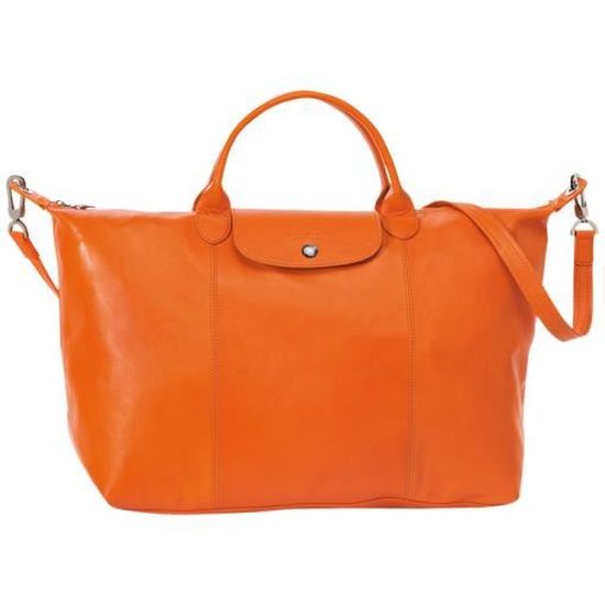 Sac à main CUIR / LONGCHAMP / Orange Orange - Cdiscount Bagagerie ...