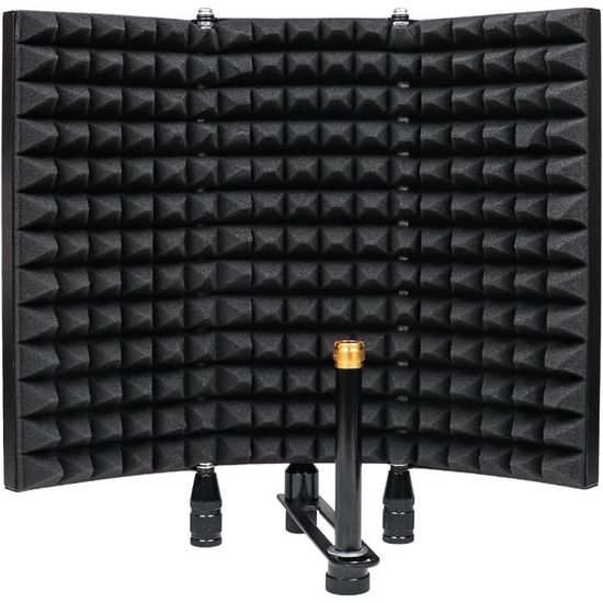 AUFER Professional Pliable 3 Panneaux Isolation De Microphone Bouclier ...