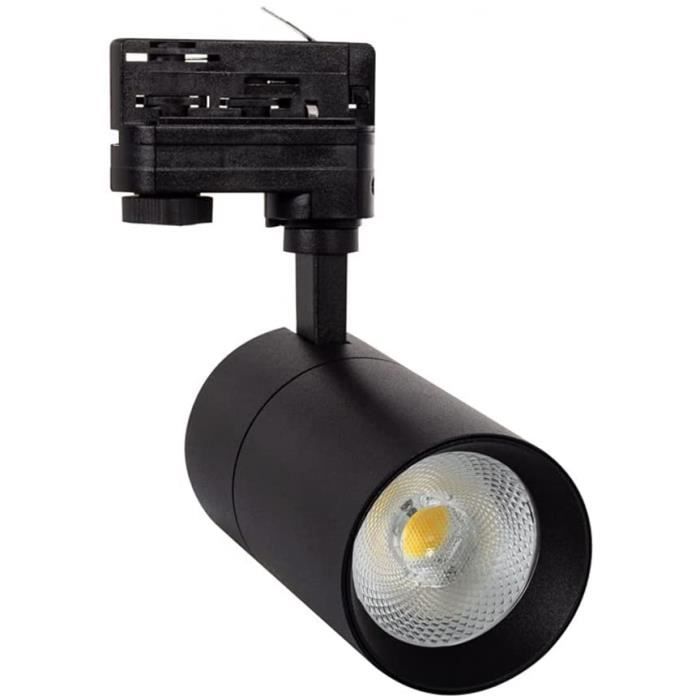 Spot LED sur rail New mallet Noir 30W Triphasé Éclairage System rail ...