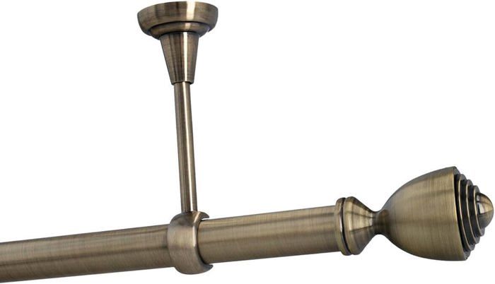 25Mm Kit De Tringle A Rideau Metal Fixation Au Plafond Laiton Antique ...