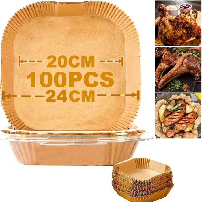 Papier Cuisson Air Fryer pour COSORI 5,5L XXL, 100 Pièces 20cm Papier ...