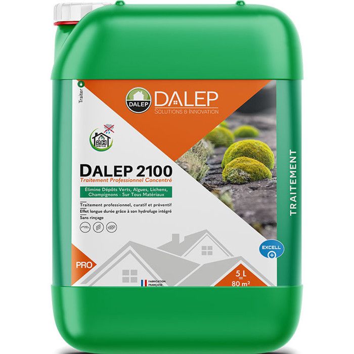 DALEP 2100 Traitement anti-dépots verts 5L toiture et façade ...