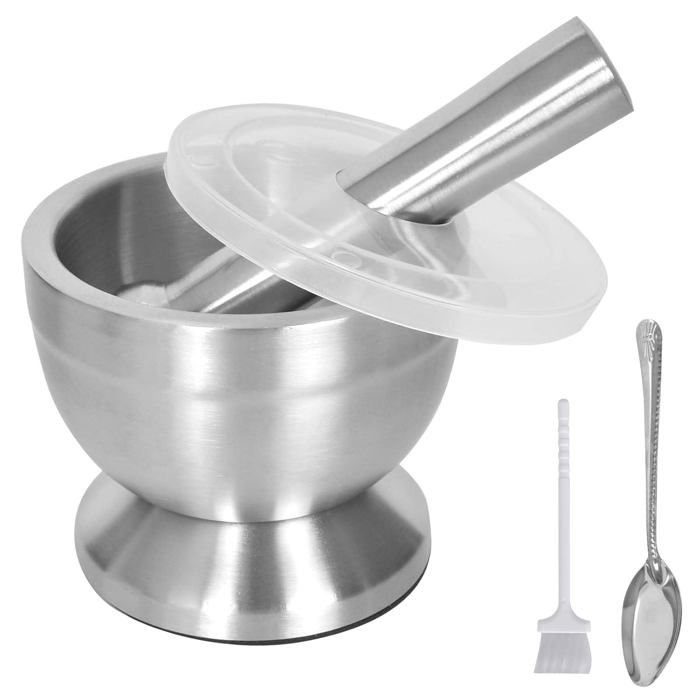 Mortier et Pilon en Acier Inoxydable, Set Mortier et Pilon, Mortier ...
