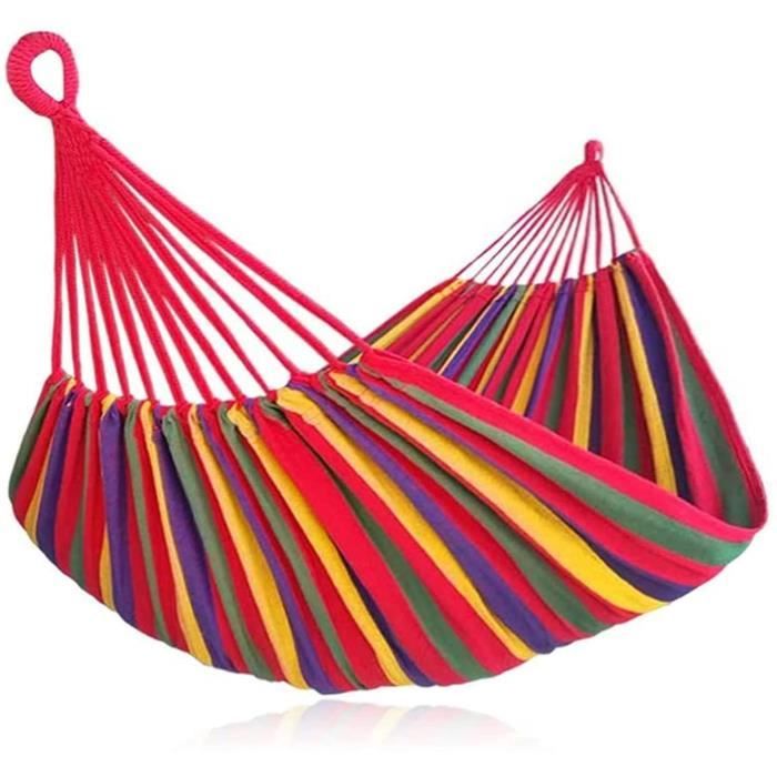 Hamac Double d'extérieur en Coton 260 x 150 cm,en Plein air Portable ...