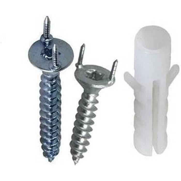 Lot de 30 clips de fixation pour plinthes - Avec chevilles - 90 x 30 x ...