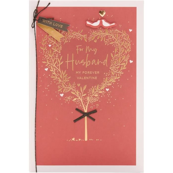 Carte De Saint-Valentin Pour Mari - Cœur Doré Arbre[n1582] - Cdiscount ...