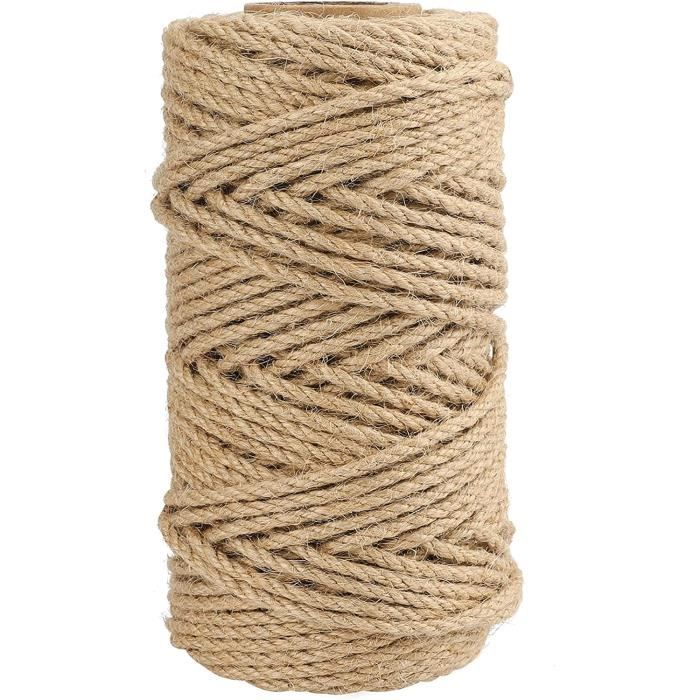 4mm Corde Jute,50M Corde Chanvre, Corde de Jardin en Chanvre,Ficelle de ...