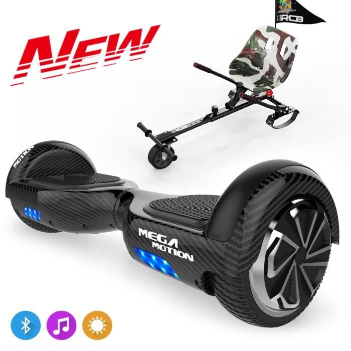 Mega Motion Hoverboard bluetooth 6.5" Noir + Hoverkart Camouflage ...