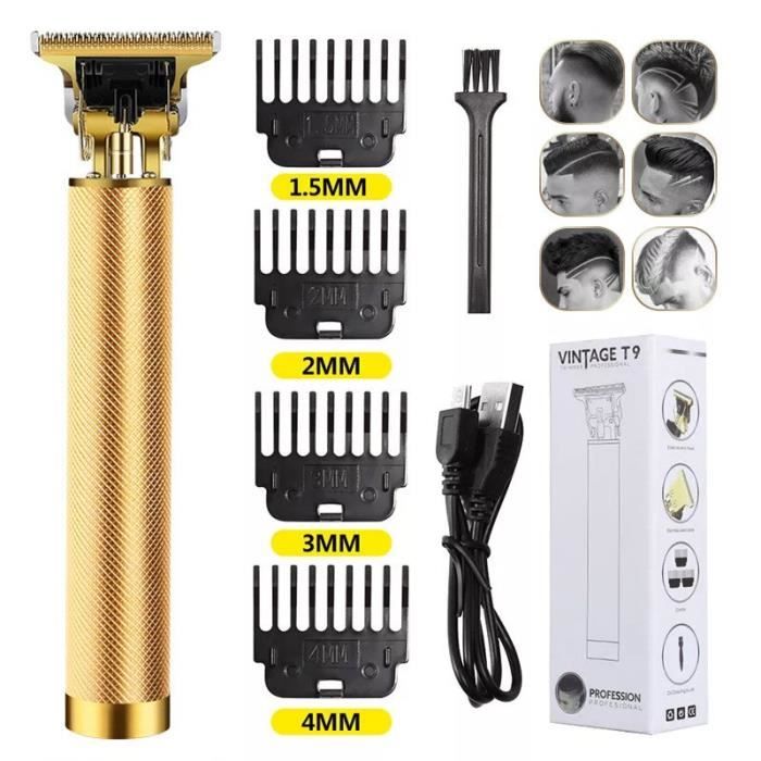 Tondeuse multi-usages,Tondeuse électrique professionnelle T9 USB pour hommes,rasoir,barbier ...