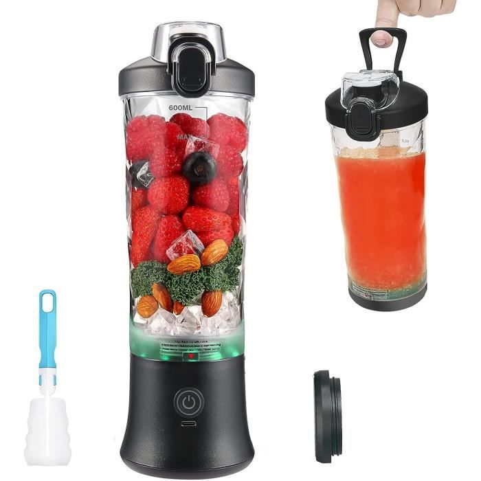 Blender Portable Smoothie Mixer, 600Ml Mixeur Portable Pour Smoothies ...