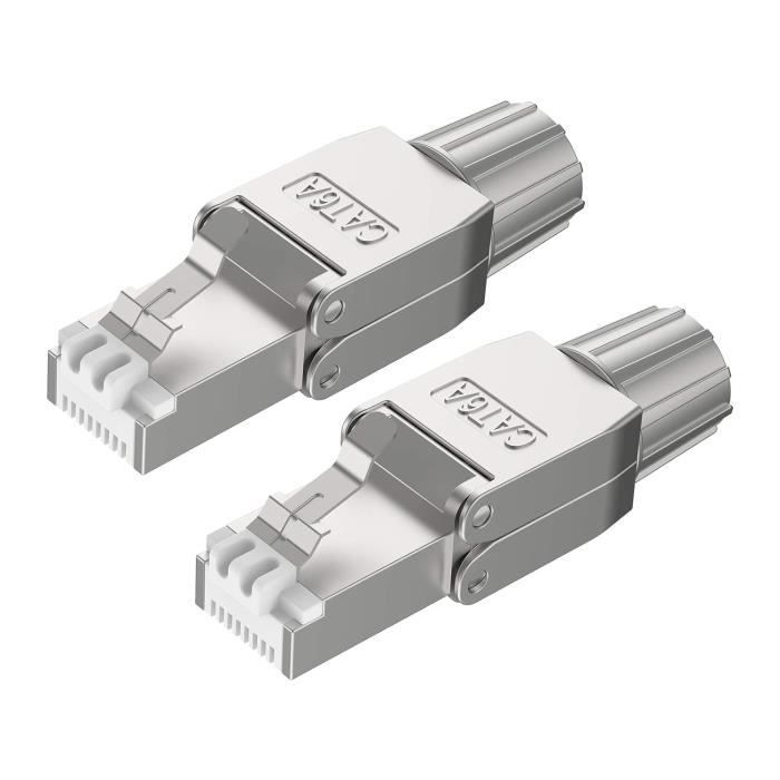 Fiche Rj45 Sans Outil Cat6A Connecteur Réseau Rj45 Blindé Sans Outil ...