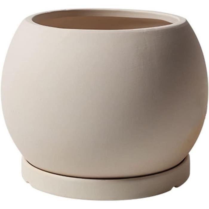 Pots Fleurs Extérieur Grès émaillé EPFamily Pot De Fleurs Rond En ...