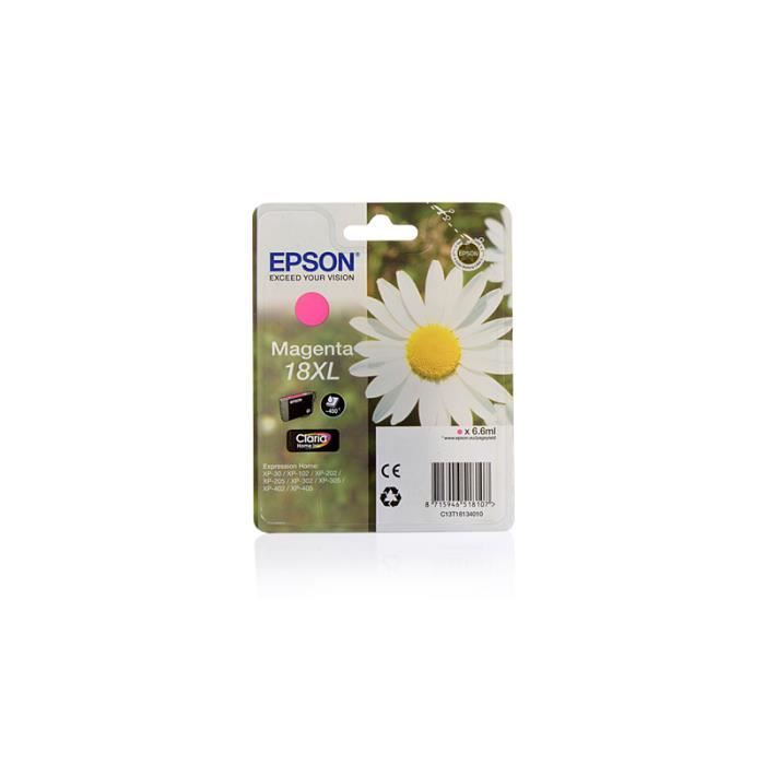 Epson Expression Home XP-215 - Original Epson C13T18134010 / 18XL - Cartouche d'encre Magenta ...