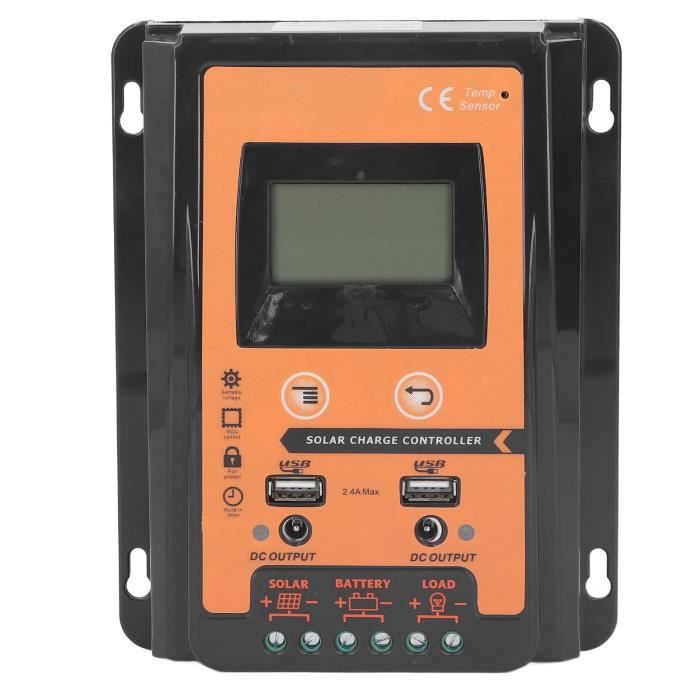 Régulateur de contrôle solaire Contrôleur de Charge Solaire, Affichage LCD Haute Précision du ...