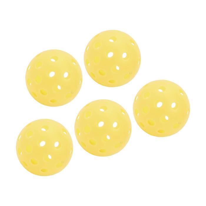 Balles de Pickleball lumineuses OMABETA - 40 trous - 74mm - 5 pièces ...