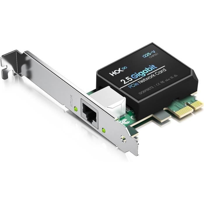 Go Carte Réseau I225-V 2.5Gbase-T (2.5Gbps) Pour Pc-Workstation-Serveur ...