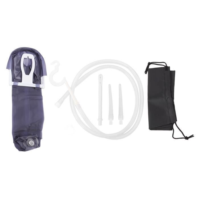 VBESTLIFE sac de lavement pliable 2L Portable Enema Bag Kit Pliable ...
