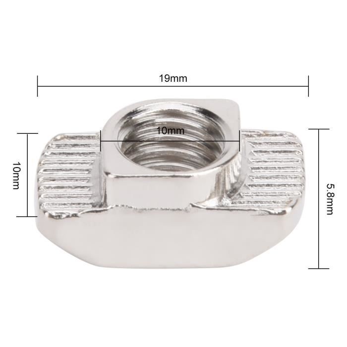 VBESTLIFE Écrou coulissant en T 100 pcs T Écrou Norme Européenne T ...
