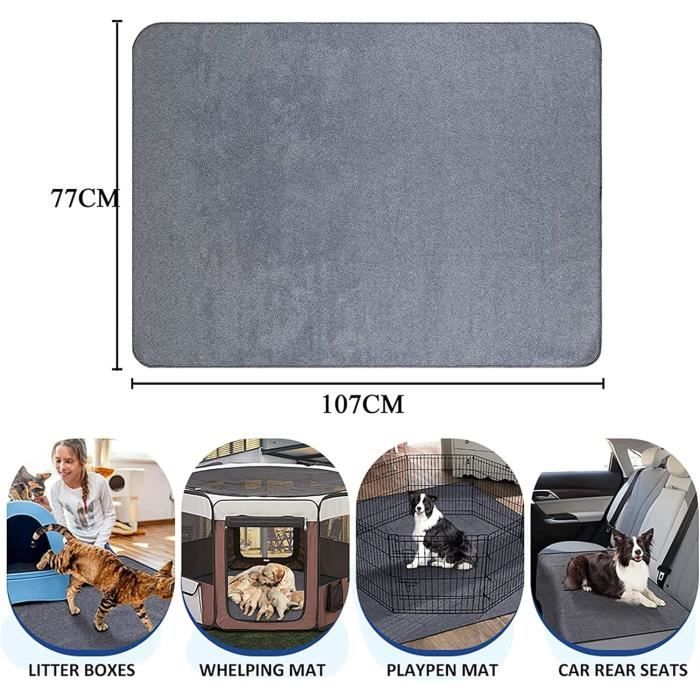 Tapis Cage Lapin Lavable 77 * 107Cm Tapis Chien Réutilisable Alese Pour ...