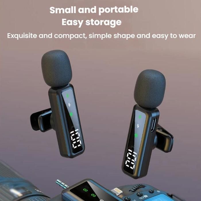 Microphone sans fil 3 en 1 pour smartphone reduction du bruit video ...