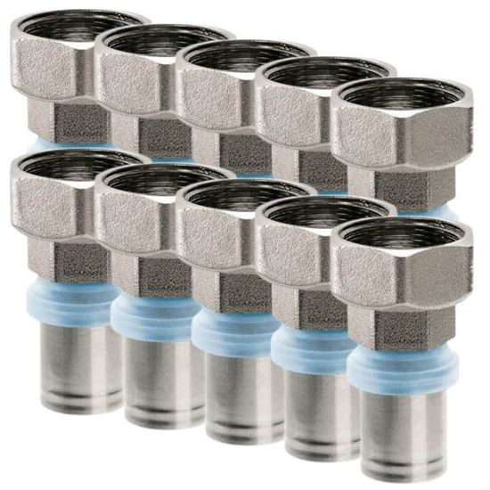 Lot de 10 Raccords Multicouche à sertir Femelle RBM profil TH-H-U-B-F Diamètre 3/4" F 16 ...