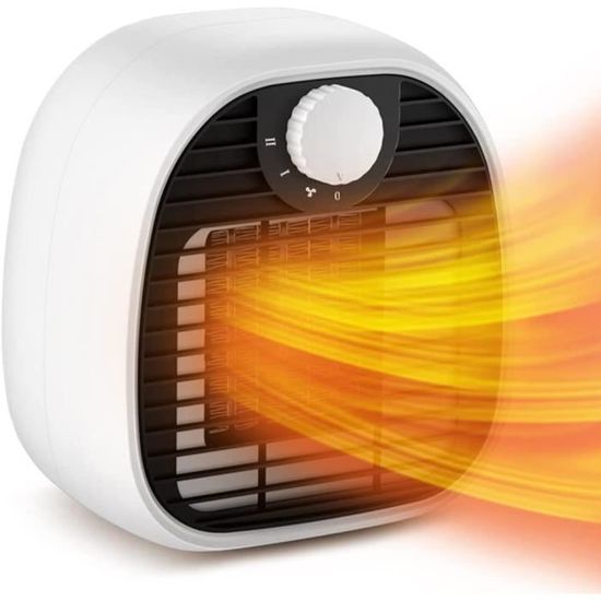Mini Radiateur Céramique 1000W, Chauffage d’appoint Portable ...
