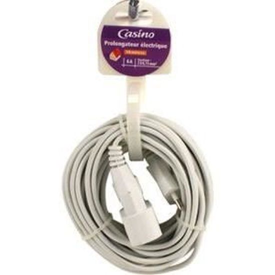 Rallonge électrique 10 m 6A 2X0,75mm2 - Cdiscount Bricolage