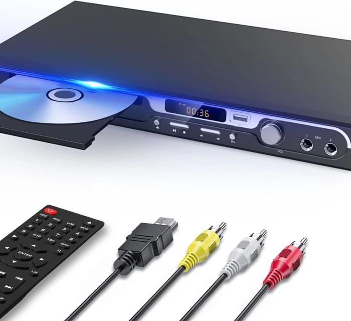 Lecteur De Dvd Hd 1080P, Avec Double Entrée Micro, Sans Région ...