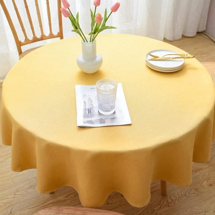 Nappe De Table Mélange De Couleurs Unie Linge De Coton Étanche Grande ...
